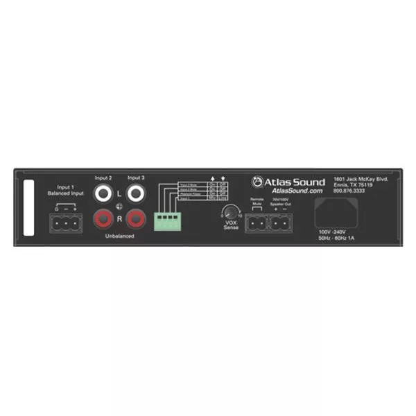 The Music People B2B - Global 3 Channel 40W Mixer Amplifier - Atlas Sound